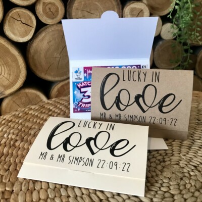 Scratch Card Favor. Wedding Favour Idea. Lottery Ticket Holder Table ...