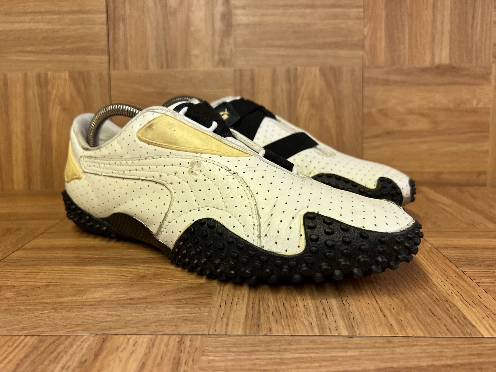 RARE🔥 Sz 10 - PUMA Mostro White Leather Vintage Ridi… - Gem