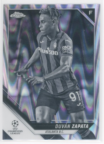 DUVAN ZAPATA 2021-22 TOPPS CHROME CL BLACK & WHITE RAY WAVE REFRACTOR ...