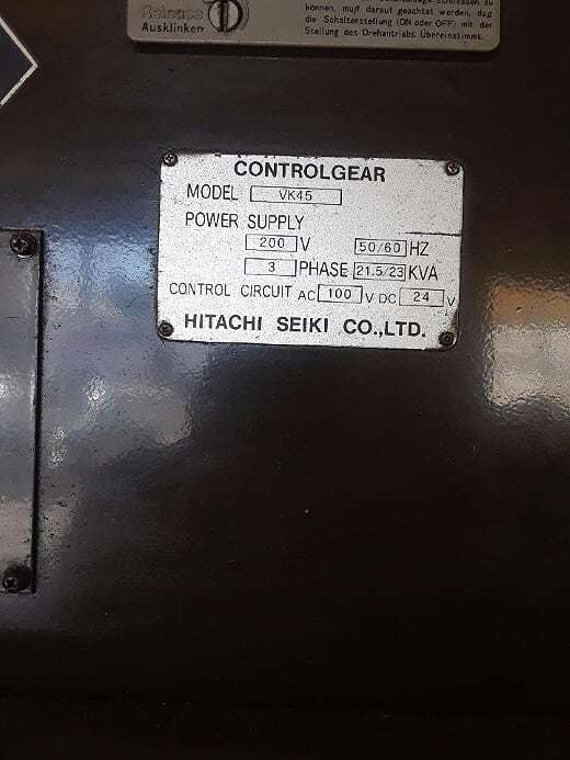 1992 Hitachi Seiki VK-45L VK45 Seicos Conveyor 10HP 6K RPM 30ATC 30 x ...