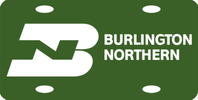 Burlington Northern Logo Railroad Train License Plate | eBay