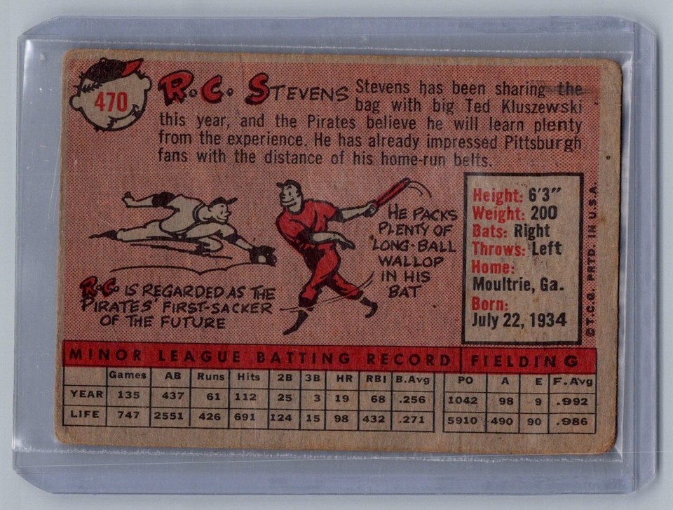 1958 Topps #470 R.C. Stevens | eBay