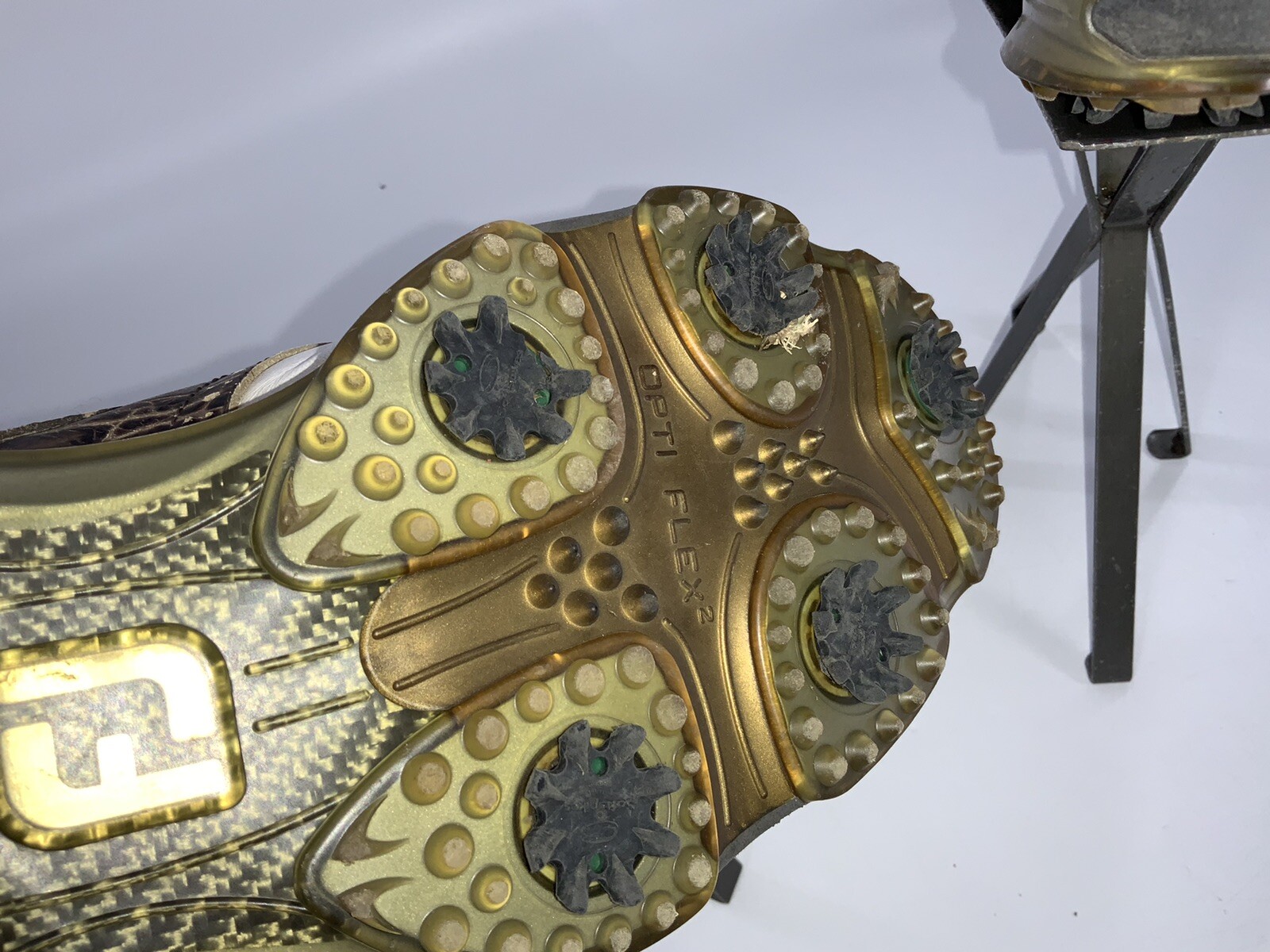 FootJoy DryJoys Golf Shoes 11 M 53754 White Brown Croc Lace YGI J2S-27 ...