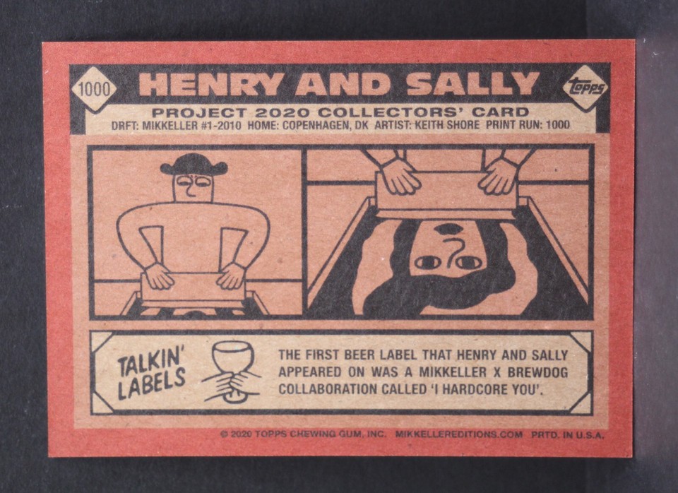 Topps Project 2020 Keith Shore Editions Mikkeller Henry Sally Brewdog ...
