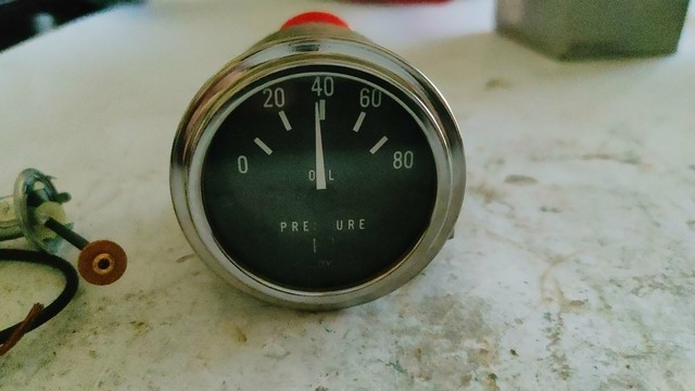 NOS Vintage Stewart Warner Oil Pressure Gauge 82304 2" 80 PSI 12v for ...
