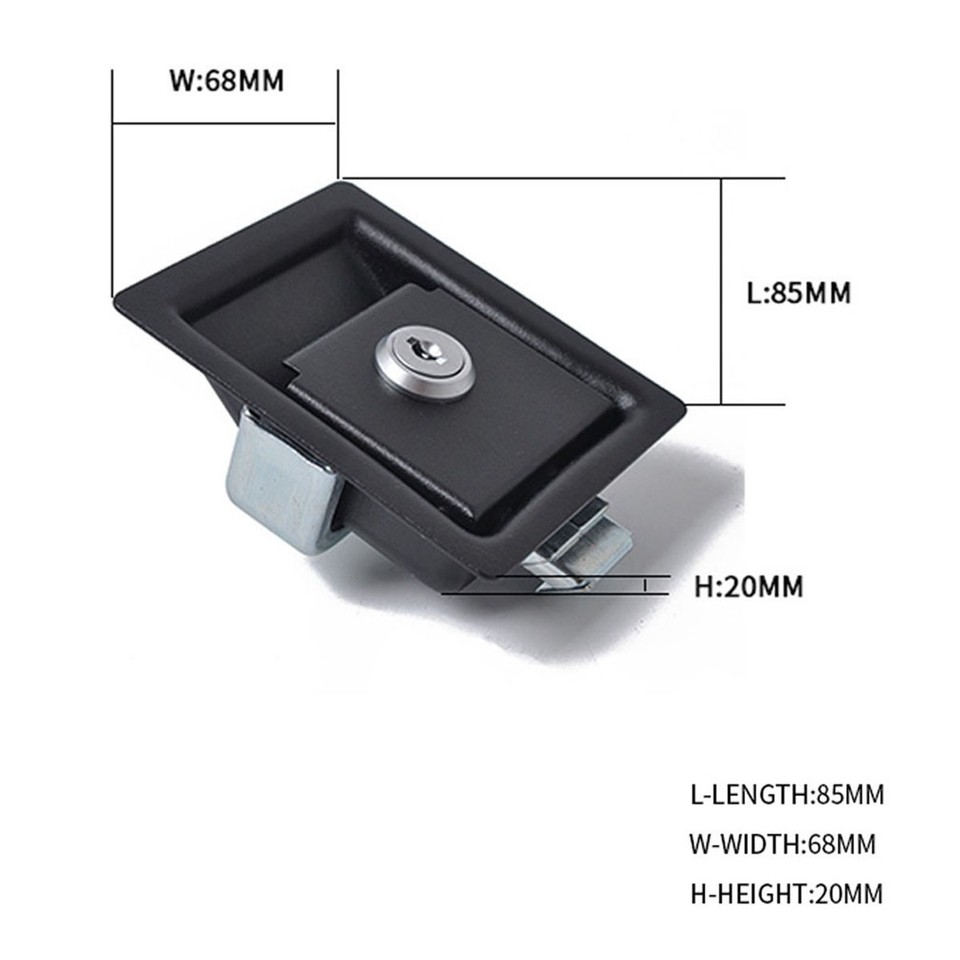 2PCS Trailer Tool Box TüRpaddelgriffverriegelung Diebstahlsichere7606 ...