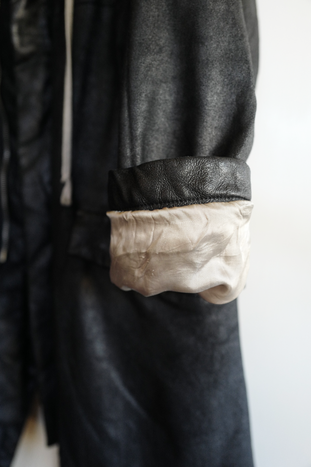 Rare Rick Owens FW06 Dustulator Blistered Goat Leather Fishtail Parka ...