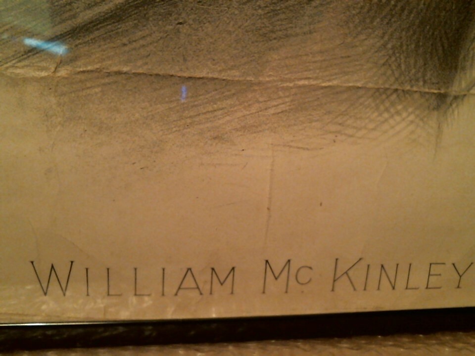 WILLIAM MCKINLEY EXTREMELY RARE LARGE LITHOGRAPHED SIGNATURE PORTRAIT ...