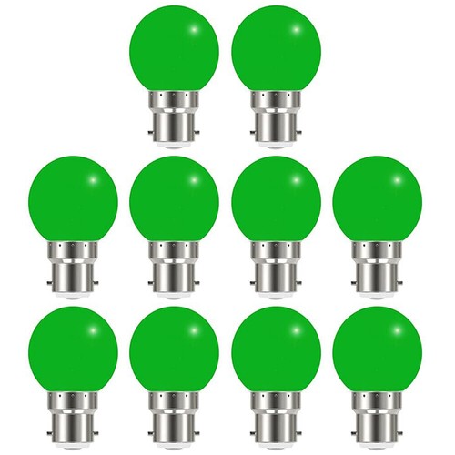 10 Pcs B22 LED Globe Bulbs Green Color Non-dimmable Mini Bulb for ...