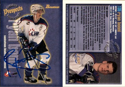 Ryan Bonni Signed 1997 Bowman CHL #135 Card Saskatoon Blades Auto AU | eBay