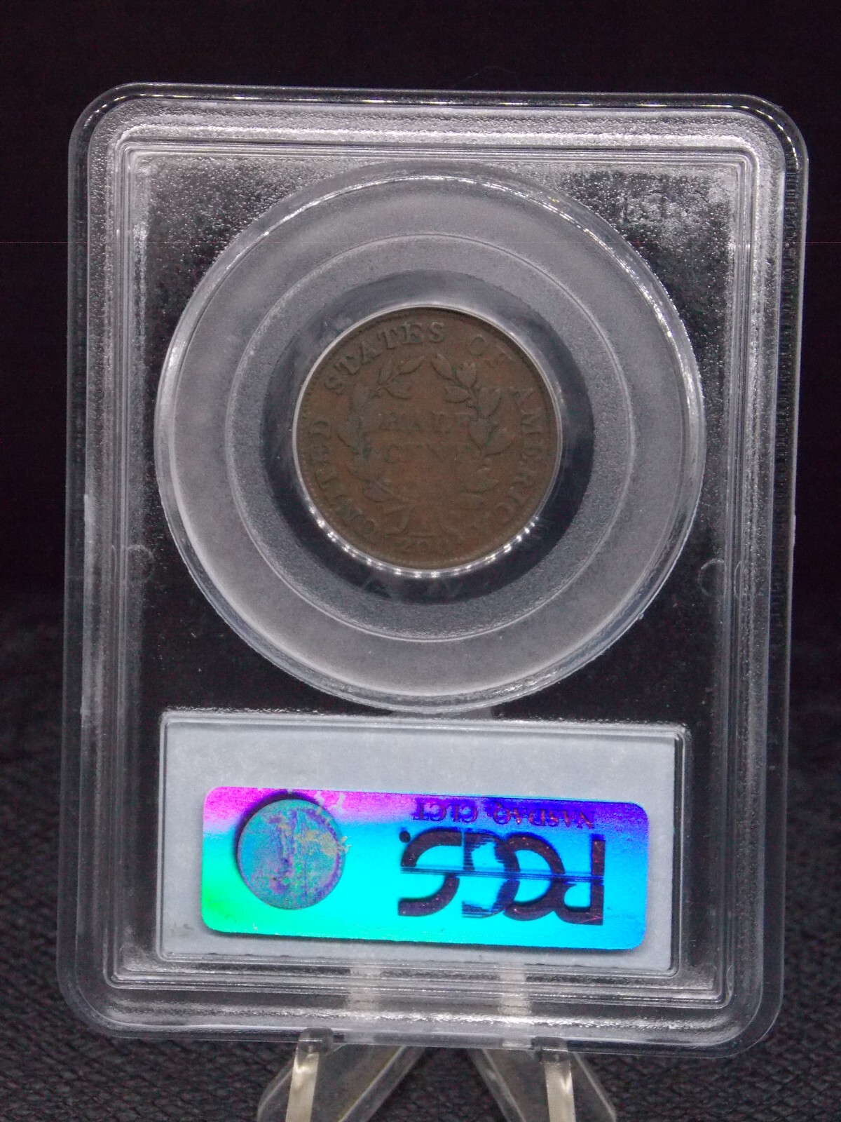 US 1802/0 DRAPED BUST HALF CENT C-2 REV OF 1802 SLABBED PCGS&CAC VG 10 ...