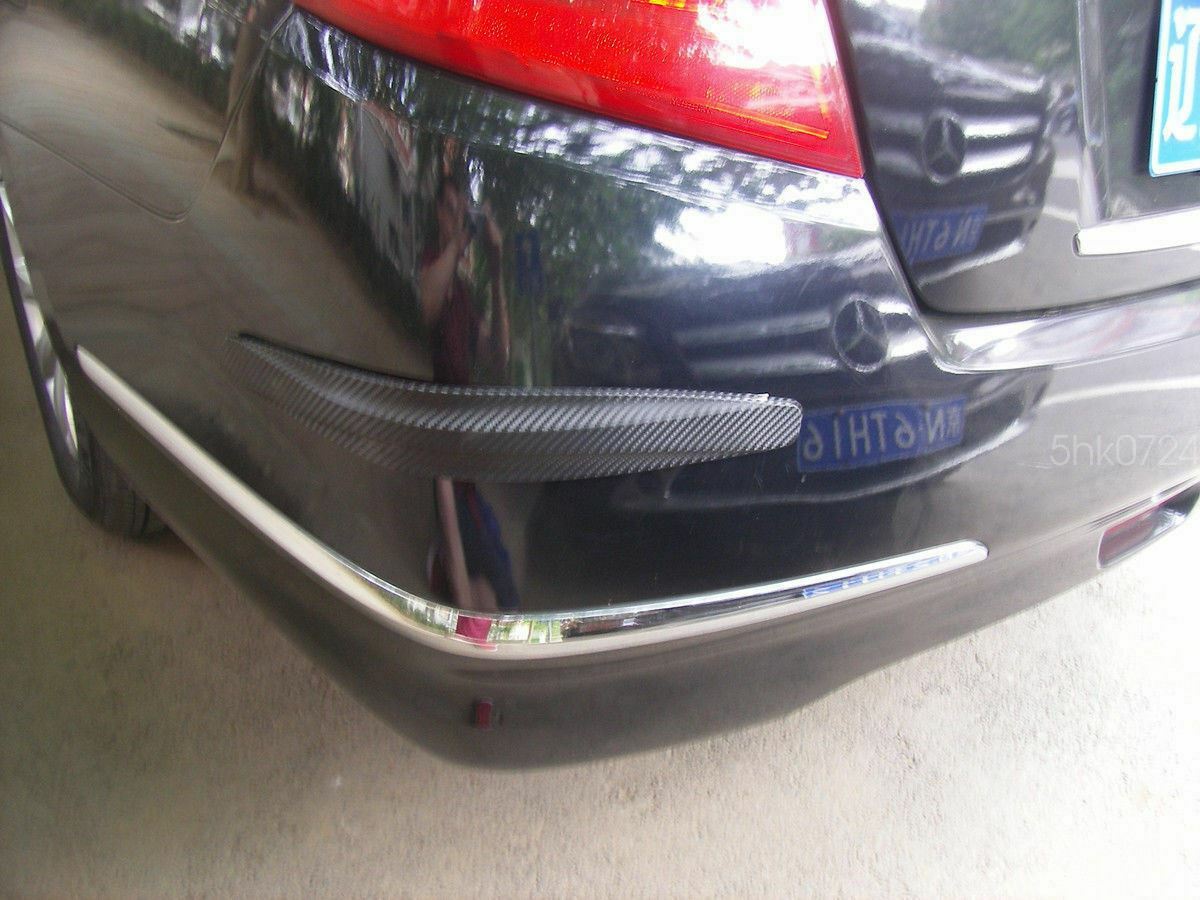 2x Carbon Fiber Pattern Front Rear Bumper Corner Protection Lip Guards ...