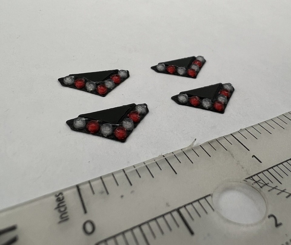 4 Pack 1/87 HO Scale Red NYPD Federal Signal Vision SLR Lightbar Police ...