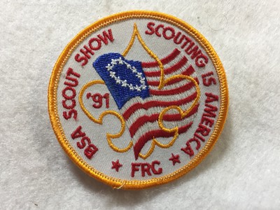 (b56) Boy Scouts - '91 FRC Scout Show patch - "Scouting is America" | eBay