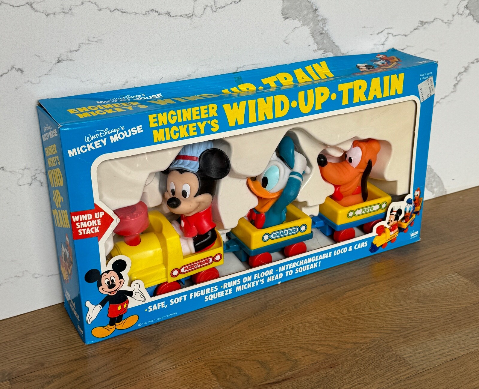 NIB Vintage Illco Toys Disney Engineer Mickey Mouse Wind-up Train ...