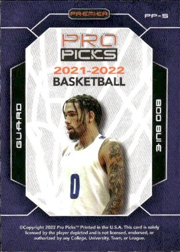 2021-22 Pro Picks Premier #PP-5 Boo Buie Basketball | eBay