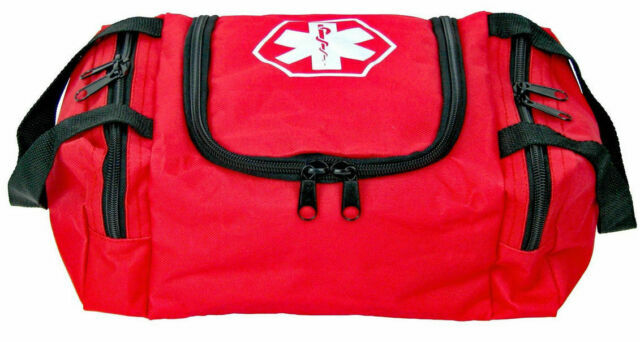 Dixie EMS First Responder Fully Stocked Trauma First Aid Kit, Red for ...
