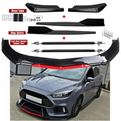 For Ford Focus Front Bumper Lip Spoiler Splitter Body Kit Side Skirt ...