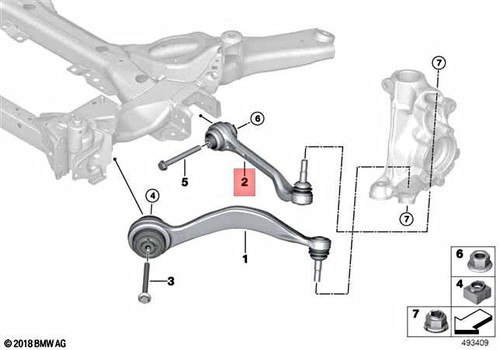 Genuine BMW M3 G20 318d 320d Wishbone Bottom With Rubber Mount Left ...