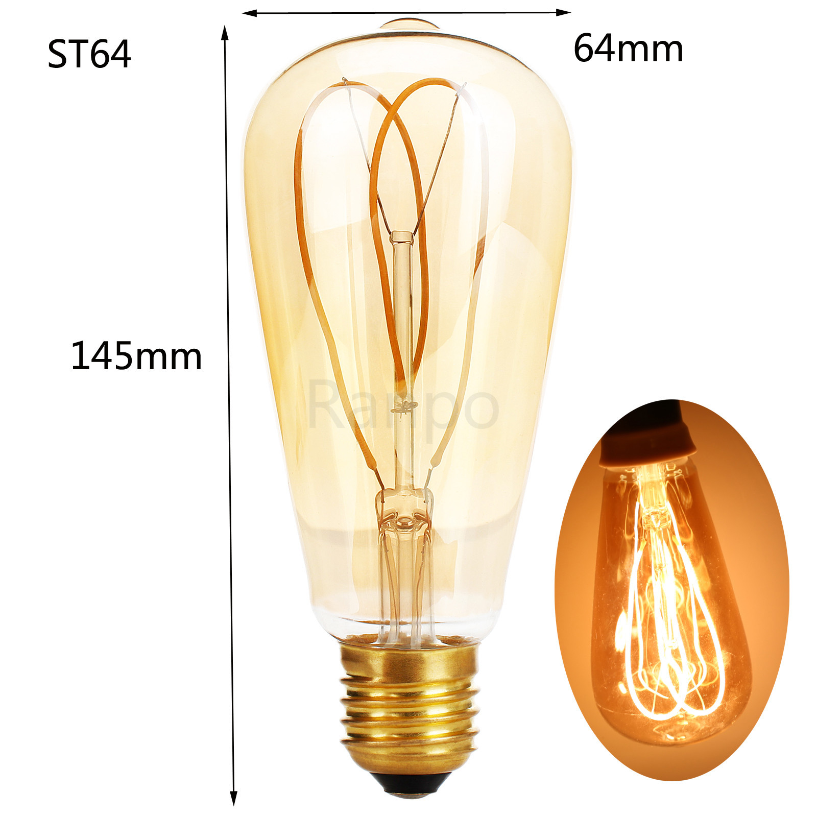 LED Light Bulb E27 E14 Lamp Vintage Retro Filament Edison Antique ...
