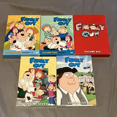 Family Guy Volume 1 2 6 7 8 DVD Lot Very Good Condition Seth MacFarlane ...
