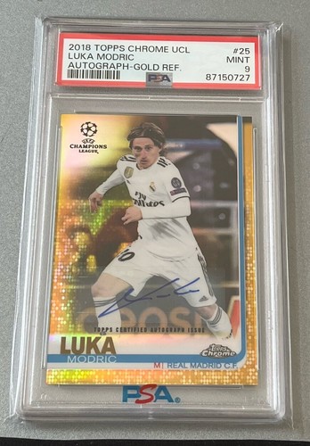 Luka Modric 2019 Topps Chrome Champions League Gold Auto Card #25 16/50 ...