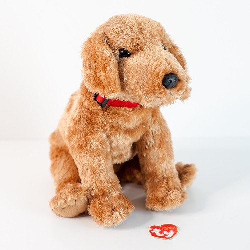 Ty Classic Cody Dog 2002 13" Plush Red Collar TySilk Detached Ear Tag ...