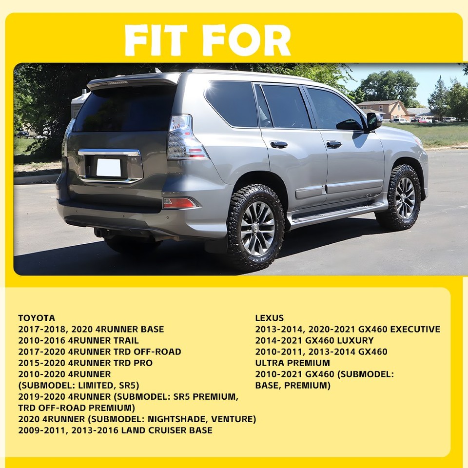LH RH Exterior Outside Door Handle Rear For 2010-21 Lexus GX460/Toyota ...