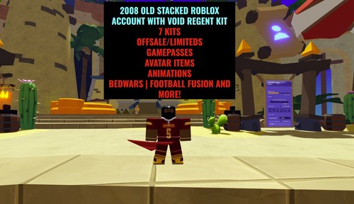 OLD STACKED ROBLOX ACC 🔥 BEDWARS PRO VOID REGENT KIT AVATAR ITEMS ...
