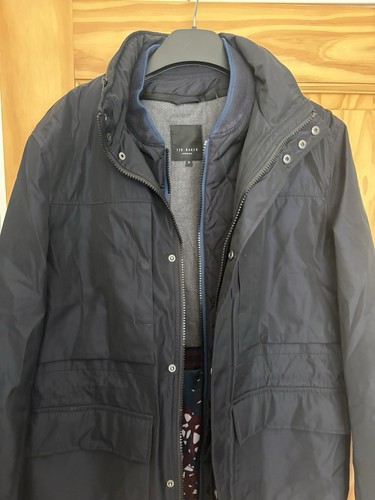 Ted Baker Navy Size 3 (medium) Field Jacket With Enclosed Hood | eBay UK