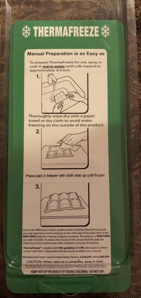 NIP THERMAFREEZE Reusable Flexible Ice Sheets Lunch Box Cooler Packs 3 ...