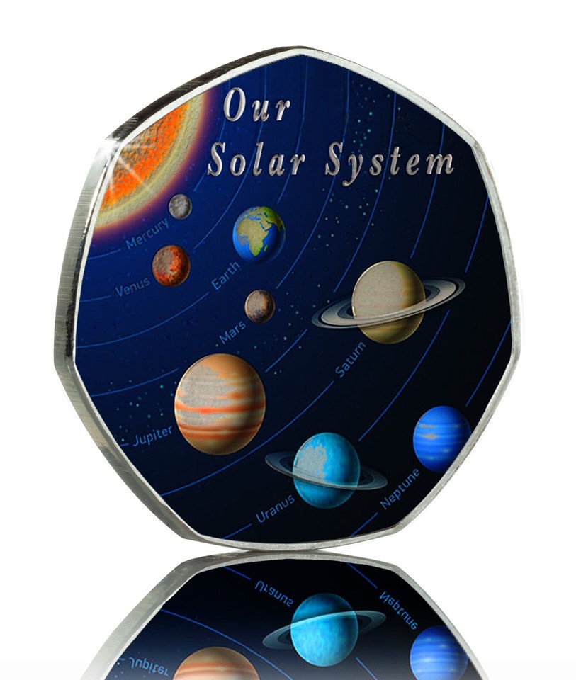 OUR SOLAR SYSTEM Full Colour Commemorative. Earth/Mars/Sun/Space/Moon ...