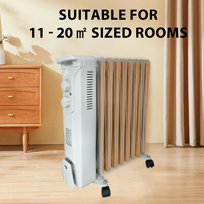 Electric Oil Filled Radiator Portable Oil Heater with Thermostat ...