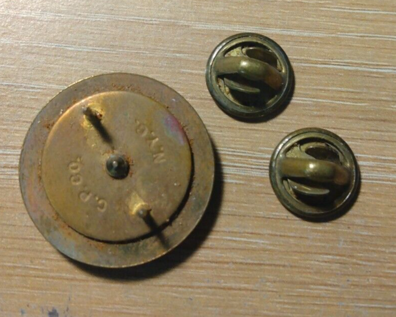 WW2 US Army Coastal Artillery Collar Brass disk type clutchback CP & Co ...