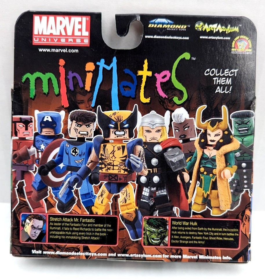 Marvel MiniMates ~STRETCH ATTACK MR FANTASTIC & WORLD WAR HULK~ 2009 ...