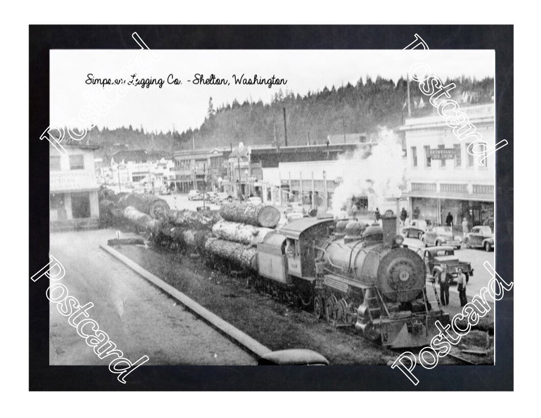 Historic Simpson Logging Co. - Shelton, Washington Train Postcard 2 | eBay