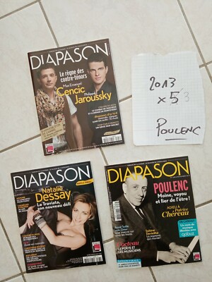 2013-lot 3 magazines DIAPASON-revue musique classique-POULENC/CENCIC ...