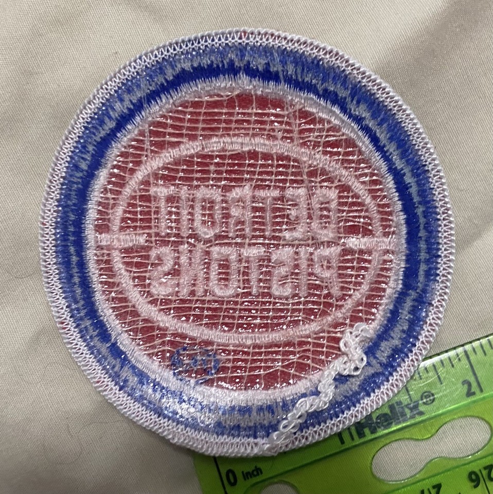 Vintage 3" Iron on or Sewing Patch - Detroit Pistons - NBA Basketball ...