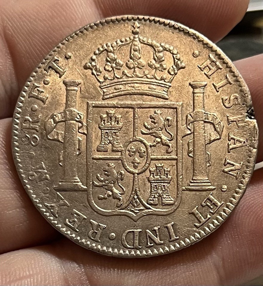 VERY ATTRACTIVE 1790 8 Reales Spanish Colonial Silver Old Coin Mexico ...