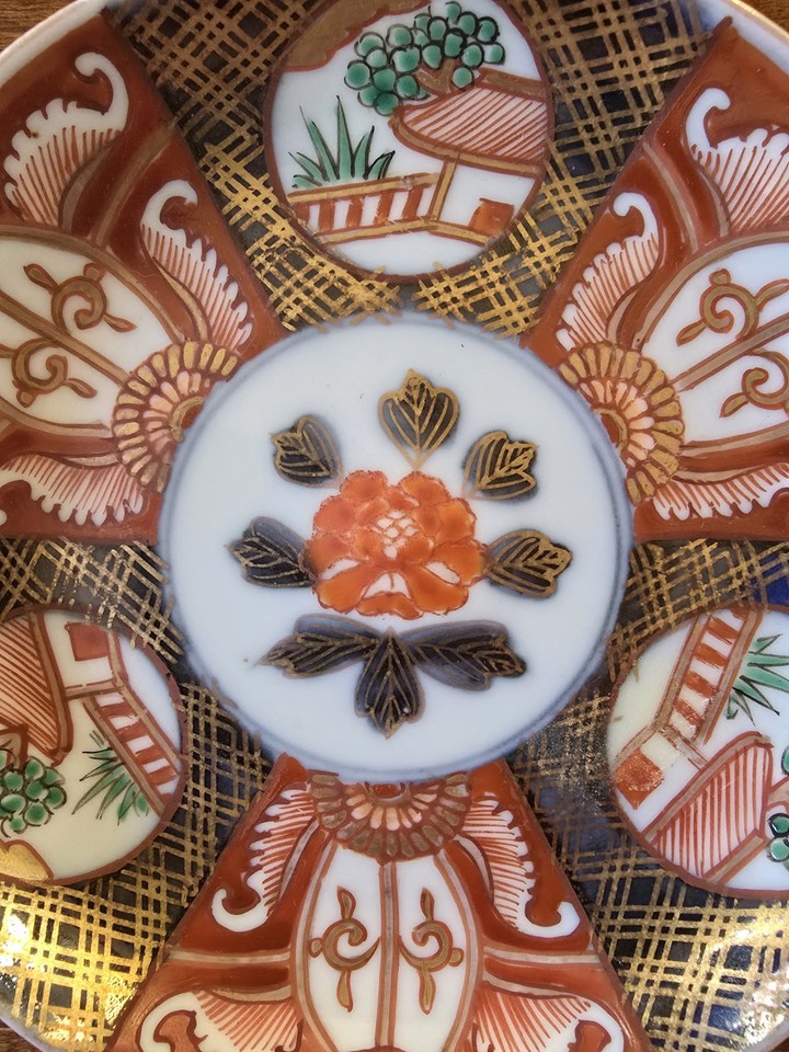 Antique Japanese Meiji Era Imari Arita Ware Porcelain Saucer Dish Plate ...