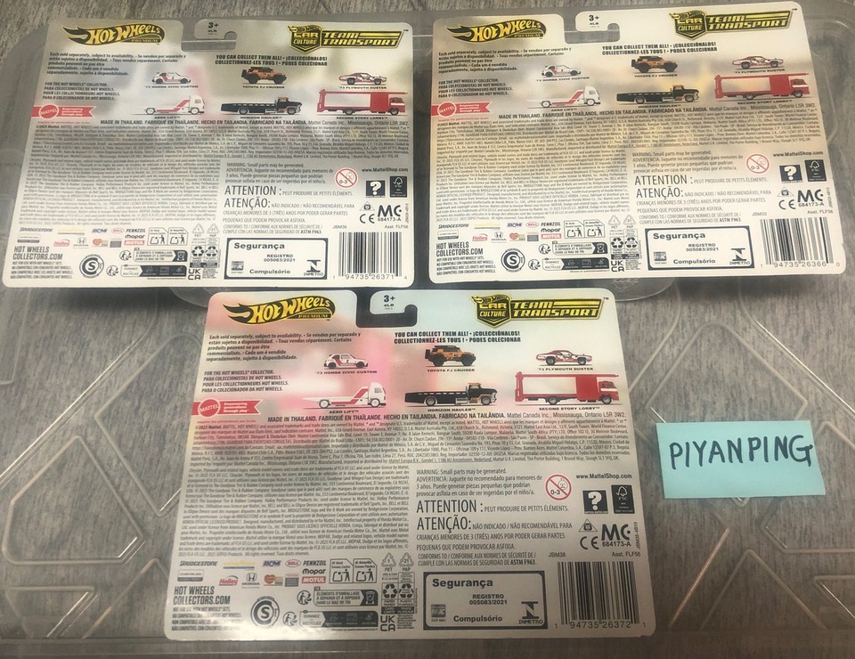 Hot Wheels 2025 Car Culture Team Transport G Case Set of 3 Cars FLF56 ...