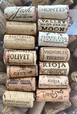 200 Used REAL WINE CORKS. Red/White, US/International, NO Synthetic or ...