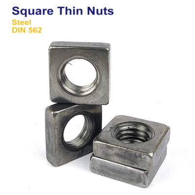 M3 M4 M5 M6 M8 M10 SQUARE THIN NUTS STEEL SELF COLOUR - DIN 562 | eBay UK