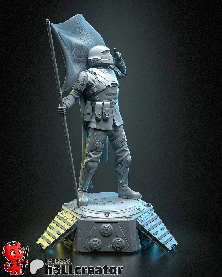 Helldivers 3d Printed Figure - Galactic Marine Collectible Statue ...