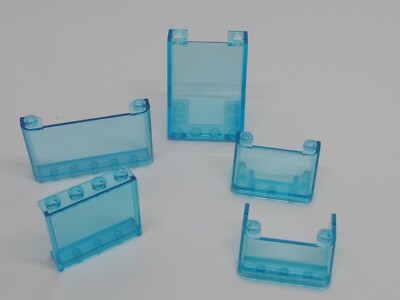 LEGO 5 pc. Lot Trans Lt. Blue Windscreens #64453 87643 2437 3823 4872 ...
