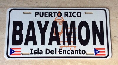 Tablilla De Puerto Rico Pueblo De Bayamon Material Aluminio Tamaño 6x12 ...