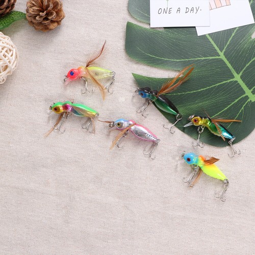 6pcs Rotating Tail Lures Salmon Fly Lure Treble Hook Attractor Catfish ...