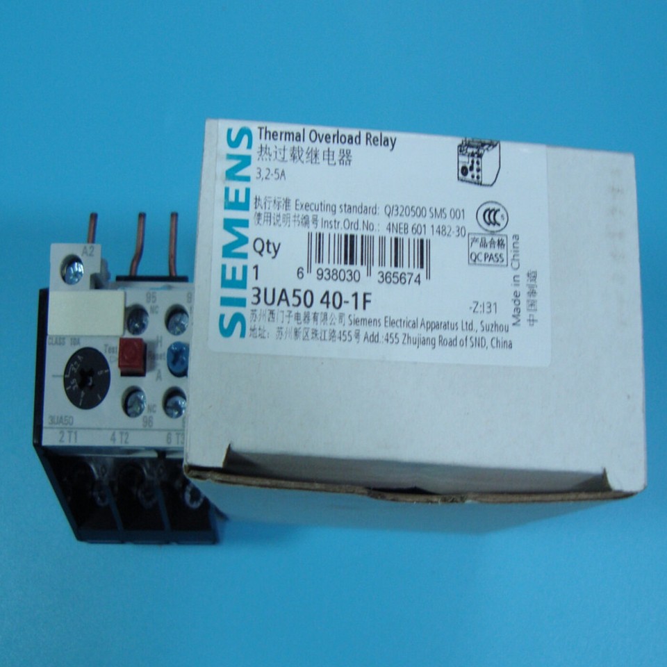SIEMENS Thermal Overload Relays 3UA5040-1F / 3UA50 40-1F (3.2~5) | eBay