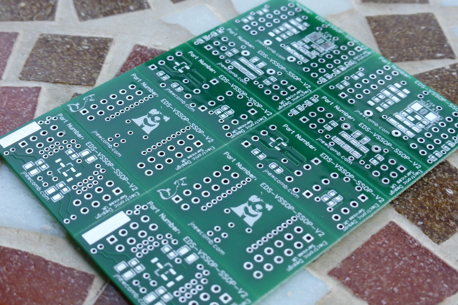 ADAPTOR PCB PROTOTYPE BREAKOUT BOARD, VSSOP8, VSSOP10, VSSOP20, SSOP28 ...