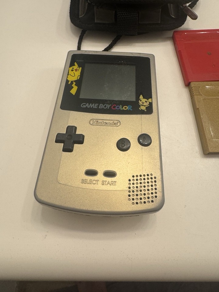 Game Boy Color Pokemon Gold/Silver Limited Shell Console with 4 Games ...